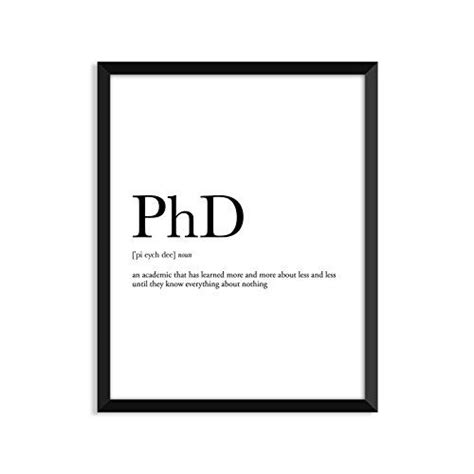 Phd Definition Unframed Art Print Poster Or Greeting Card Artofit