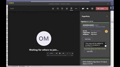 Pagerduty Microsoft Teams Meeting Integration Demo Youtube