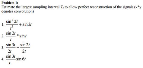 solved estimate the largest sampling interval t s to allow