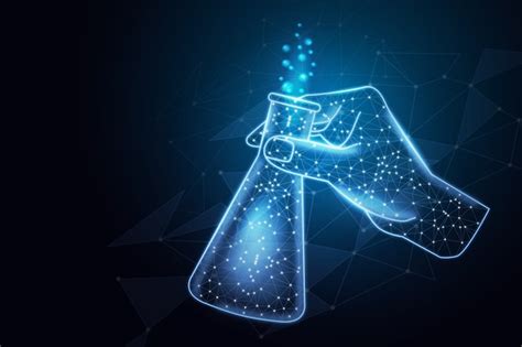Sfondo Futuristico Laboratorio Di Scienze Vettore Premium