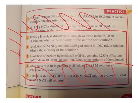 Calculating Molarity Science Chemistry Solutions Showme