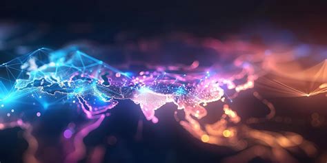 Mapping Global Connectivity And Cyber Technology In Asia Concept