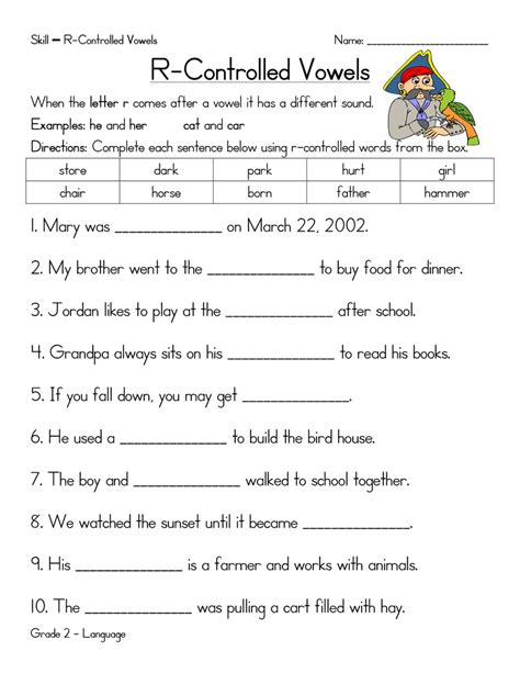 R Controlled Vowels Free Pdf