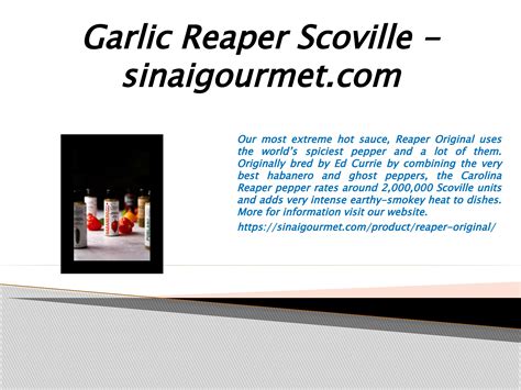 Garlic Reaper Scoville By Sinaimarketingca Issuu