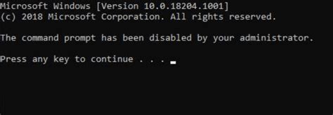 Fixed Command Prompt Has Been Disabled By Your Administrator