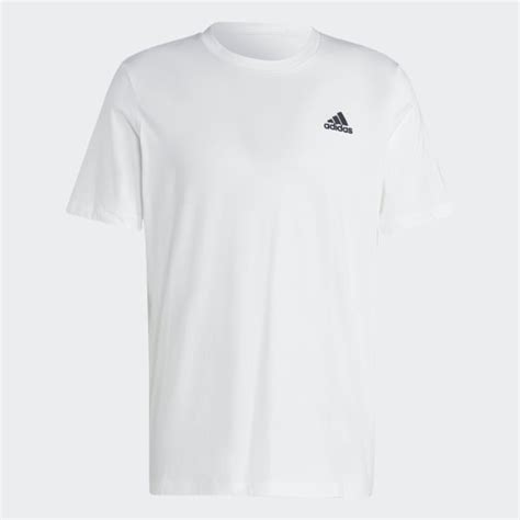 Adidas Essentials Single Jersey Embroidered Small Logo Tee White