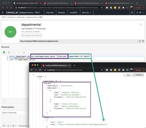 Restful Web Services For Oracle Tables Storing Json As Blobs