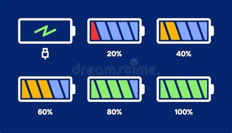 Energy Level Icon Charge Load Phone Battery Indicator Smartphone