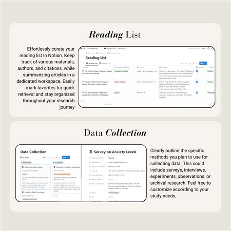 Dissertation Notion Planner Phd Student Thesis Template Digital