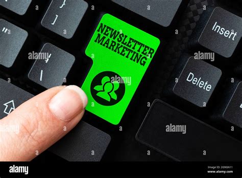 Writing Displaying Text Newsletter Marketing Conceptual Photo Act Of