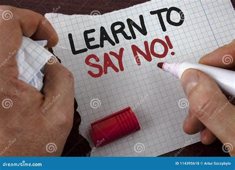 Writing Note Showing Learn To Say No Motivational Call Business Photo