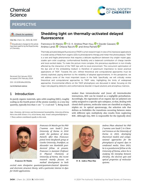 Pdf Shedding Light On Thermally Activated Delayed Fluorescence