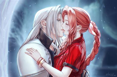 Aerith Gainsborough And Sephiroth Final Fantasy And 2 More Drawn By