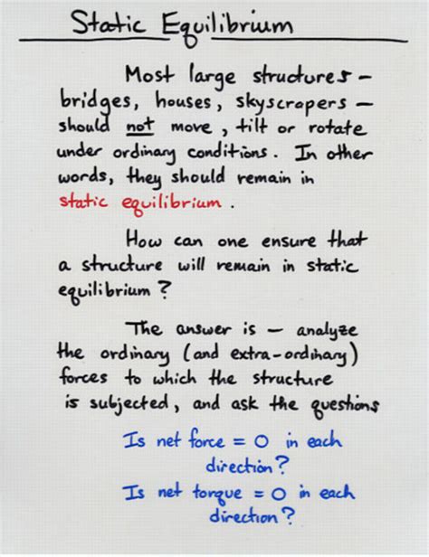 Static Equilibrium