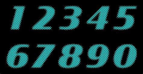 Premium Vector Set Of Dotted Numbers