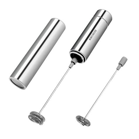 Milk Frother Handheld Foam Maker Portable Drink Mixer With 2 Whisk