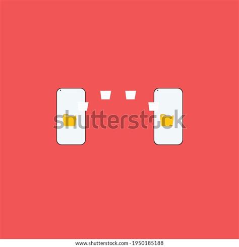 Mobile Data Transfer Illustration Vector On Stock Vector Royalty Free 1950185188 Shutterstock