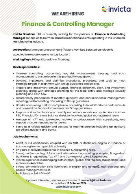 Invicta Teamaugmentation Hiring Finance Hr Invicta Solutions Ltd