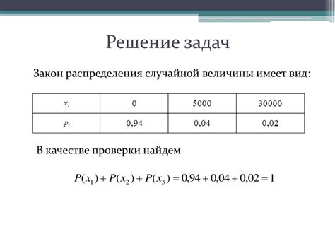 Случайные величины Закон распределения случайной величины