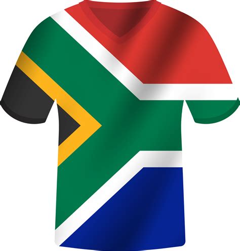 South Africa Flag Waving Jersey Soccer Team 50477262 Png