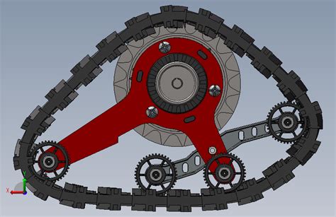 雪地履带轮 Solidworks 2016 模型图纸下载 懒石网