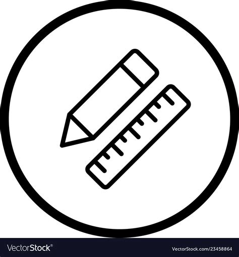 Pencil Ruler Icon Royalty Free Vector Image Vectorstock