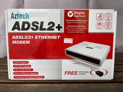 Aztech Adsl2 Ethernet Modem Computers And Tech Parts And Accessories Networking On Carousell