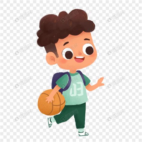 抱着篮球的男孩元素素材下载 正版素材401723031 摄图网