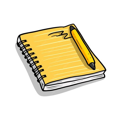 Premium Vector Yellow Notepad Sticker Cartoon Illustration Vector