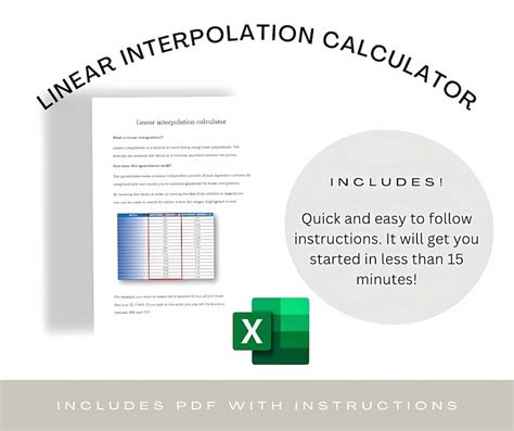 Linear Interpolation Calculator Excel Spreadsheet Quick And Easy To