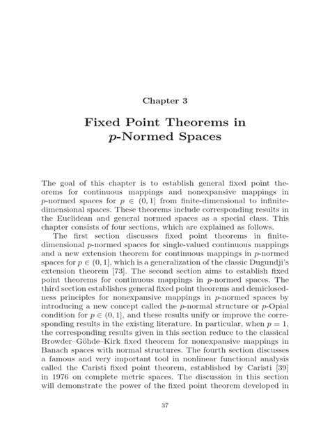 Yuan Book Chapter3 2025 Fixed Point Theorems In P Normed Spaces Pdf Continuous