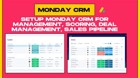 Setup Monday Crm For Lead Management Scoring Deal Management Sales
