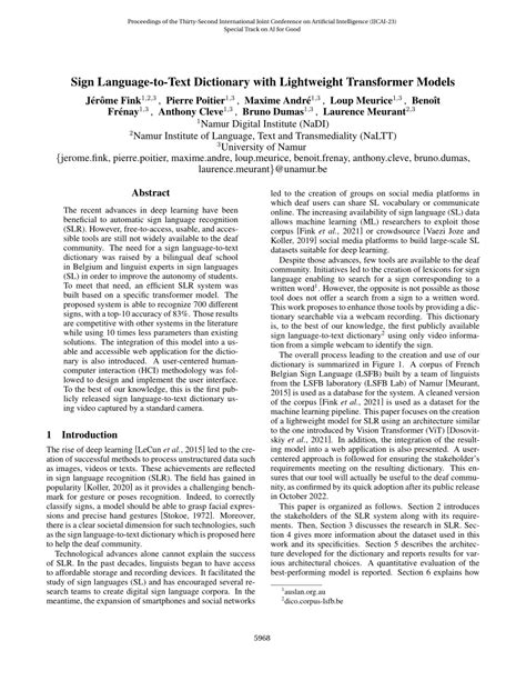 PDF Sign Language To Text Dictionary With Lightweight Transformer Models