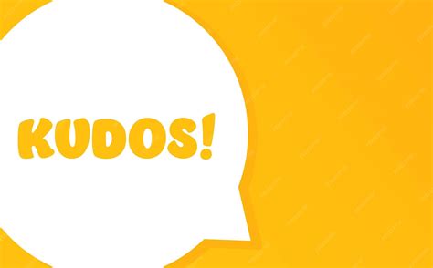 Premium Vector Kudos Speech Bubble With Kudos Text 2d Illustration Flat Style Vector Line Icon