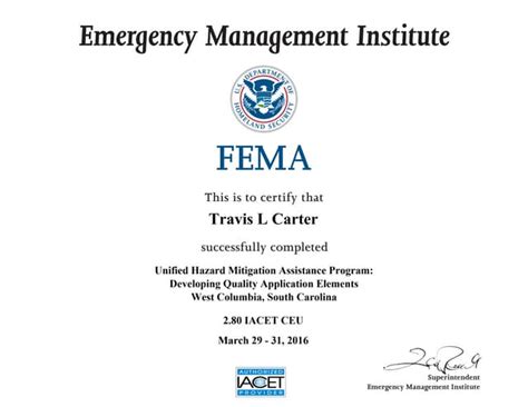 Fema Hazarodous Mitigation Certification Pdf