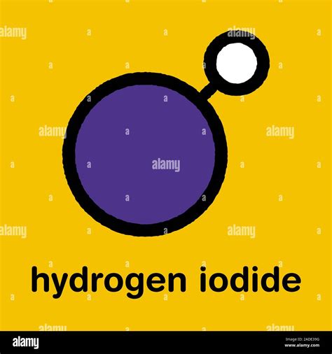 Hydrogen Iodide Hi Molecule Stylized Skeletal Formula Chemical