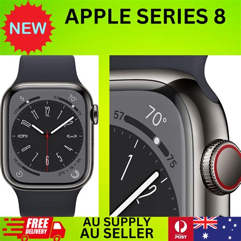 Apple Watch Series 8 41mm Midnight Aluminum Case with Sport Band ...