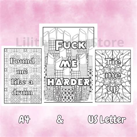 25 Dirty Coloring Pages For Adults With Naughty Swear Words Coloring