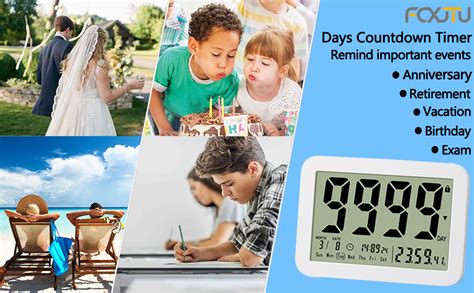 Fcxjtu Digital Countdown Days Timer Clock 9999 Days Count Down Days Timer With Stand Strong