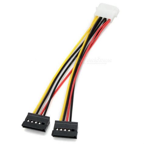 Chenyang Cy Ide To Dual Sata Ii 15pin Y Splitter 10cm Hard Disk Power Supply Extension Cable