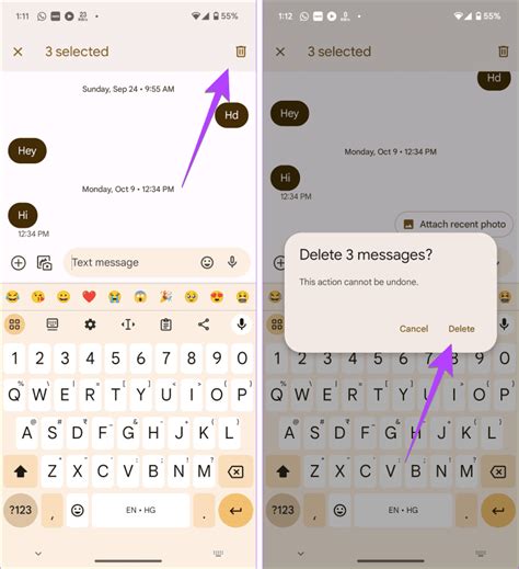 How To Delete Multiple Or All Text Messages On Android Guiding Tech