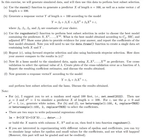 Solved Please Give All Steps To Solution And If R Code Is Chegg