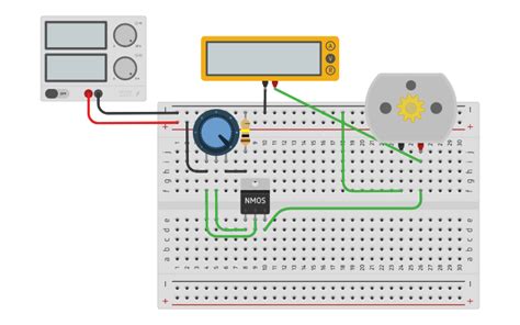 circuit design dc motor speed controller tinkercad
