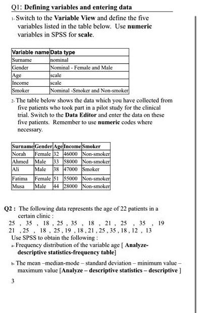 Solved Can You Solve It Please Q1 Defining Variables And Entering