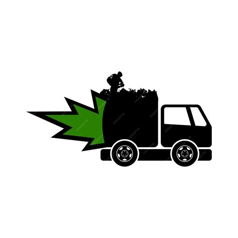 Premium Vector Junk Removal Truck Vector Illustration