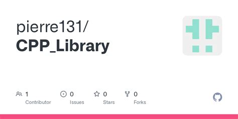 Github Pierre131cpplibrary