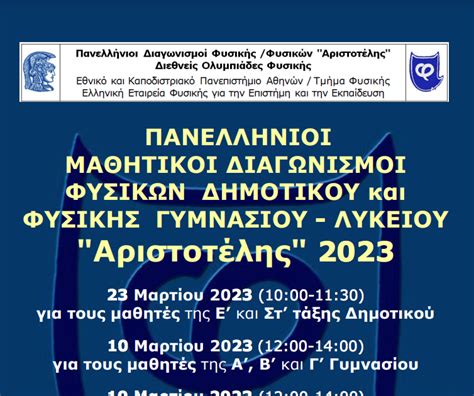 Πανελλήνιος Διαγωνισμός Φυσικής 2023