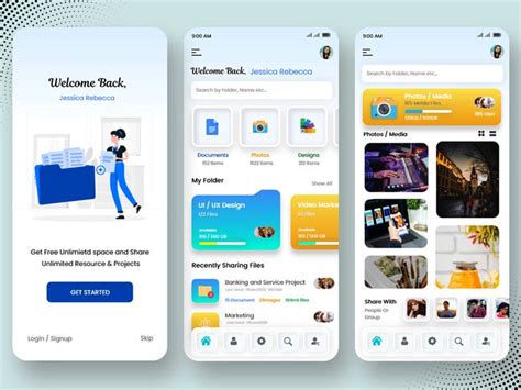 Files Storage And Sharing Mobile App Ui Kit Mobile App Ui Ui Kit