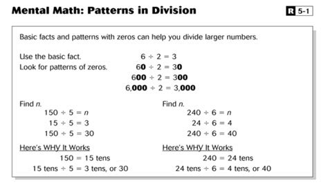 Using Mental Math To Divide With Zeros
