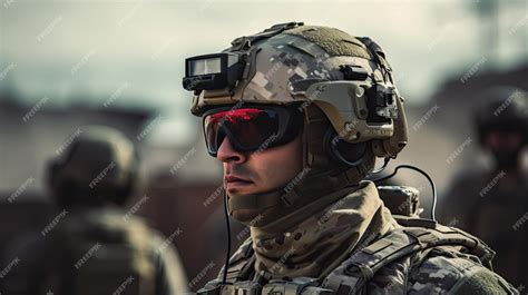 Premium Photo Defense Soldier Technology In The Second Photograph